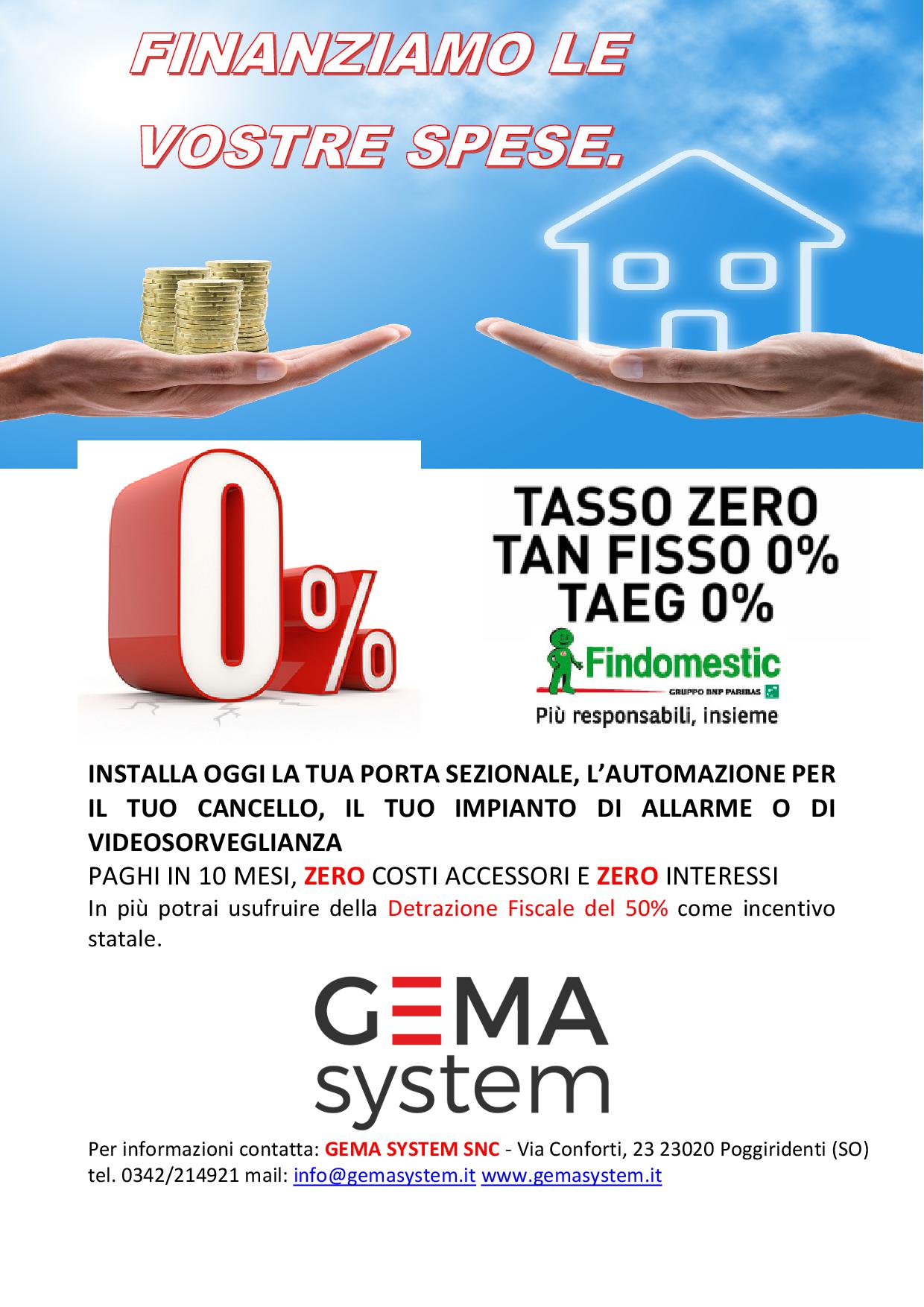Finanziamenti a tasso zero per i vostri acquisti